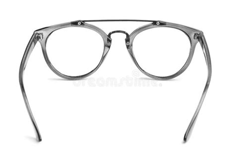 Stylish Glasses With Grey Frame Isolated On White Stock Image Image