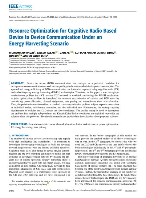 Pdf Resource Optimization For Cognitive Radio Based Device To Device