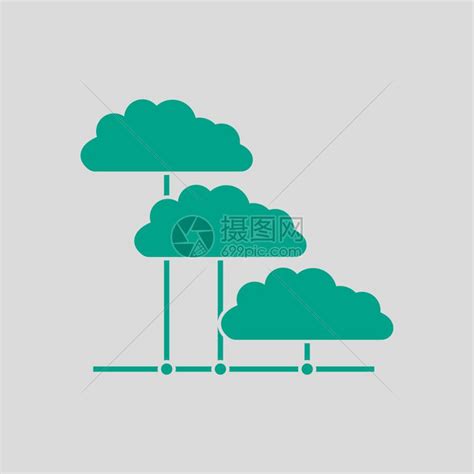 云网络图标灰色背景绿矢量说明高清图片下载 正版图片305083709 摄图网