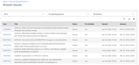 Ibm Security Verify Directory Apars Migrating To Known Issues
