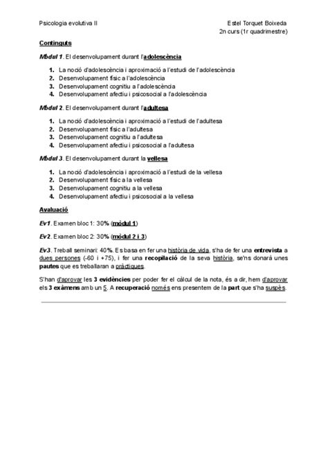 Ladolescència Psicologia Evolutiva Iipdf