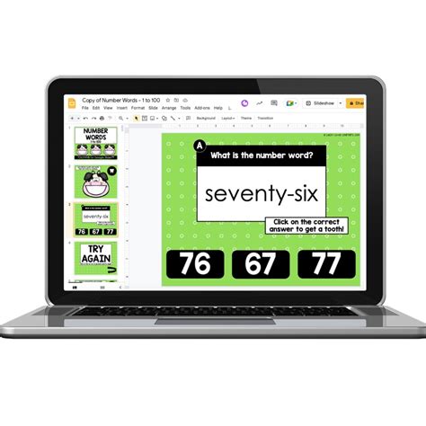 Digital 1st And 2nd Grade Math Toothy® Task Cards Number Words 2 Digit Lucky Little Learners