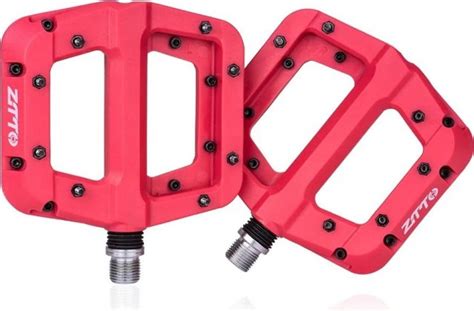 Педали-платформы ZTTO K991 Nylon Flat Pedals, красные красного цвета ...