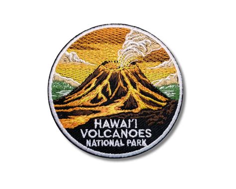 Hawaii Volcanoes National Park Patch Volcano Landscape Souvenir