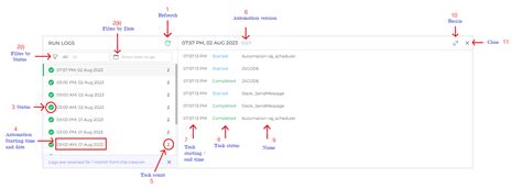 Automation Run Logs