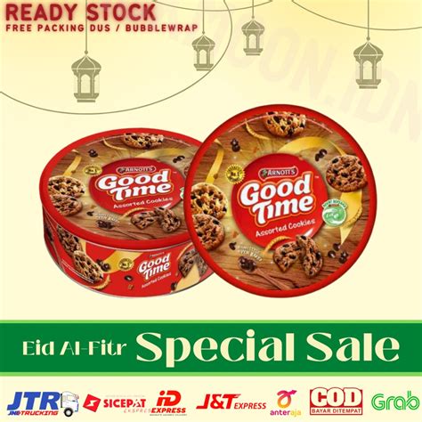 Jual FREE DUS BUBBLEWRAP Good Time Kaleng Cookies Rasa Coklat