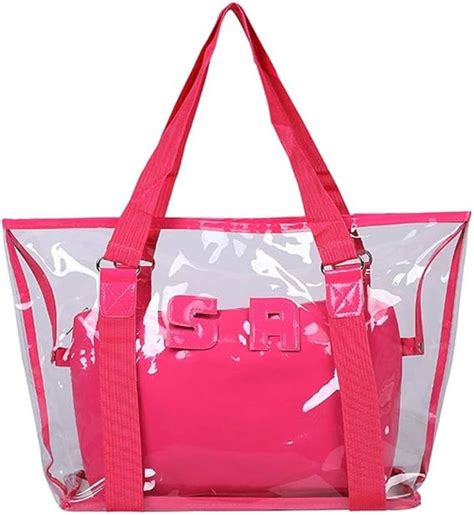 Hihey Strandtasche Sommermode Freizeit Transparente PVC Umhängetasche Handtaschen Große Tasche