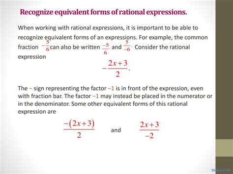 Ppt The Fundamental Property Of Rational Expressions Powerpoint
