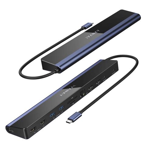 Ivanky Usb C Docking Station Dual Monitor 4k60hz 12 In 1 Laptop Dock
