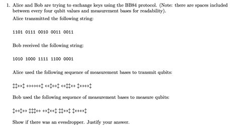 Solved Alice And Bob Are Trying To Exchange Keys Using Chegg