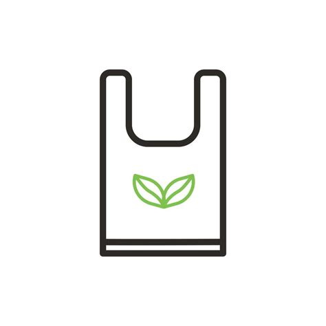 Icône De Sac En Plastique Interdiction Dutiliser Du Plastique