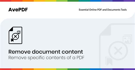Remove Bookmarks Embedded Files Thumbnails From PDF AvePDF
