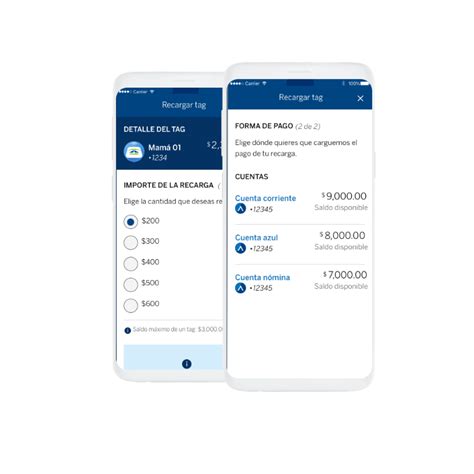 Recarga de tag PASE BBVA México
