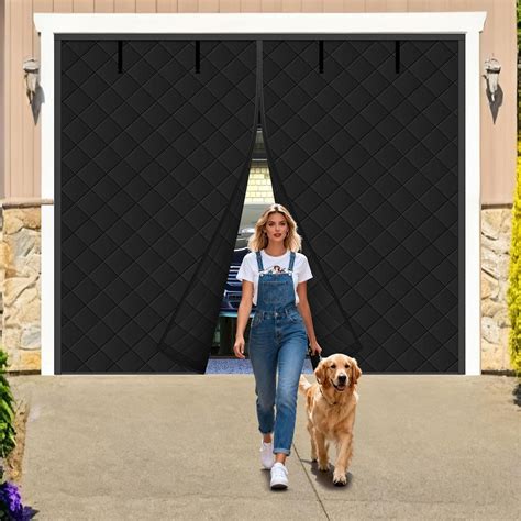 Magnetic Garage Door Curtain For Winter 9x7ft Door Insulation Kit For Car Garage Thermal