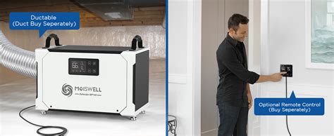 Moiswell 145 Pints Commercial Dehumidifier With Pump And