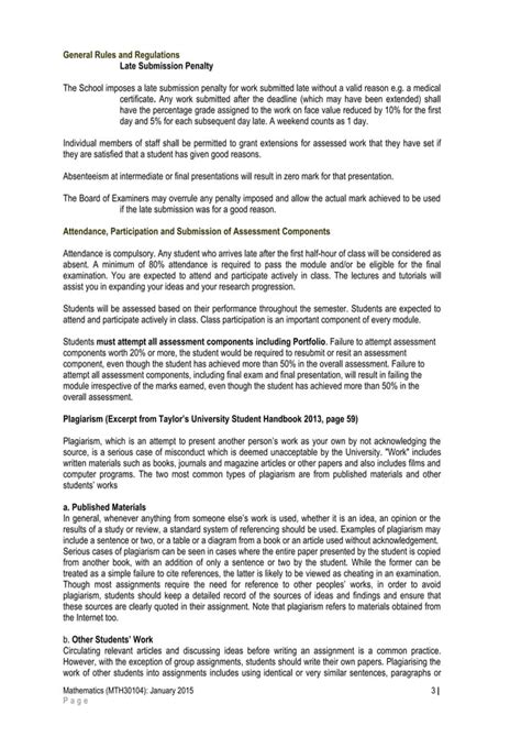 Math Module Outline Jan 2015 Pdf