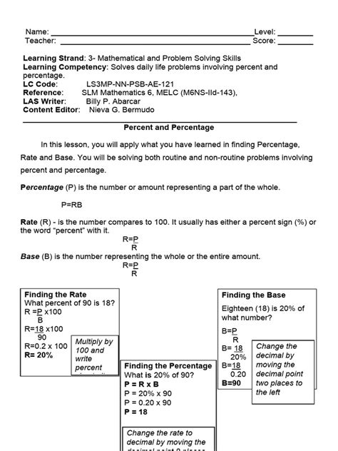 Learning Activity Sheet Pdf