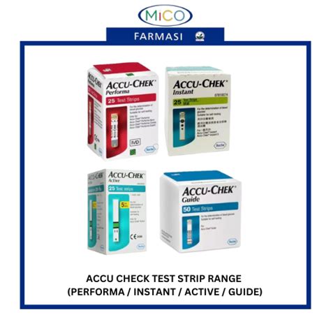 Accu Check Glucose Test Strip Range Instant S Active Guide Performa Shopee Malaysia