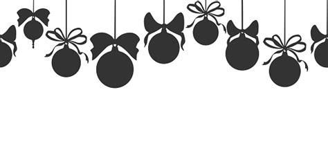 실크 활이 있는 크리스마스 트리 공입니다 새해 디자인을 위한 이음새가 없는 테두리 벡터 그래픽 일러스트 레이 션 겨울 휴가