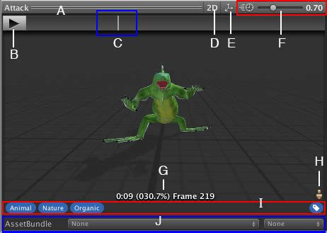 Unity Manual Animation Tab