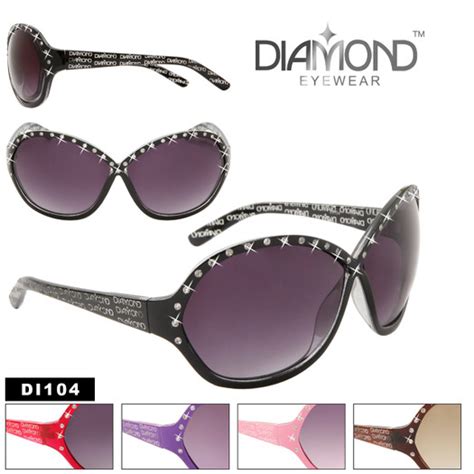 Diamond Eyewear Di104 12 Pcs Rhinestone Sunglasses
