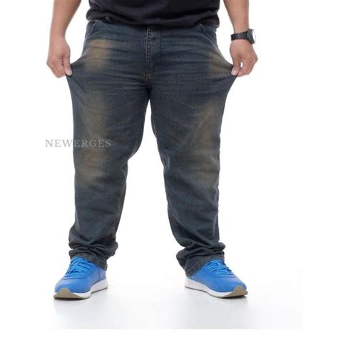 Jual Celana Jeans Panjang Ukuran Jumbo Sampai Super Jumbo Pria Big Size Reguler Kain Strit
