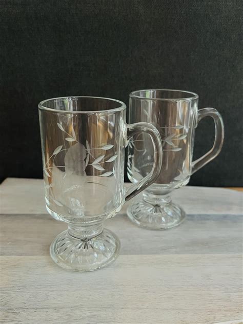 Set Of 2 Vintage Princess House Hot Beverage Mugs Irish Coffee Etsy