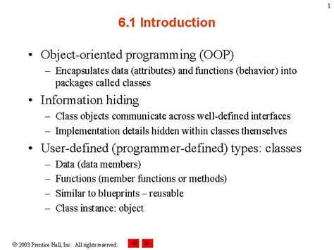 1 6 1 Introduction Objectoriented Programming Oop Encapsulates