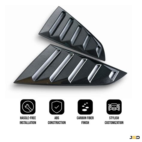Vintage Quarter Window Louvers For 2024 Mustang Fastback By Jsd Carb