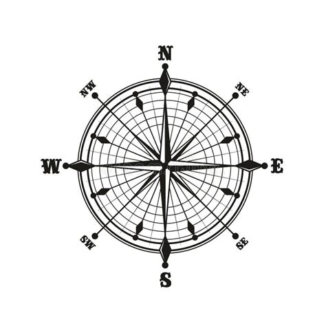 Compass Dial On White Stock Illustration Illustration Of Direction