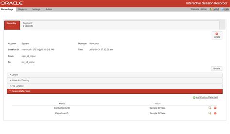 Viewing And Editing Custom Data Field Session Values