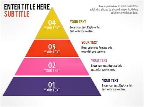 Colorful Pyramid PowerPoint Diagram Slide Colorful Pyramid Diagram Diagram For PowerPoint