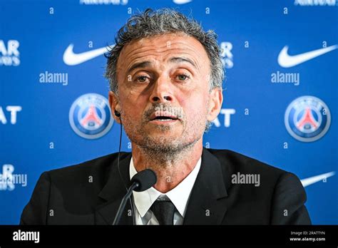 Luis ENRIQUE During His Presentation As New Coach Of Paris Saint