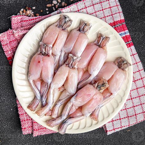 Frog Legs Raw Meat Fresh Meal Food Snack On The Table Copy Space Food