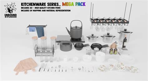 3d Kitchenware Series Mega Pack Turbosquid 2276300