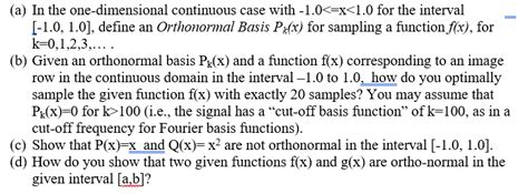 Solved A In The One Dimensional Continuous Case With