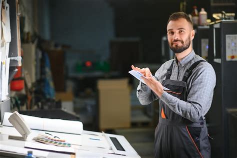 Premium Photo Printing House Interior With Modern Offset Print