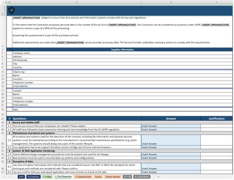 Downloadable Supplier Risk Analysis Template Xls Format