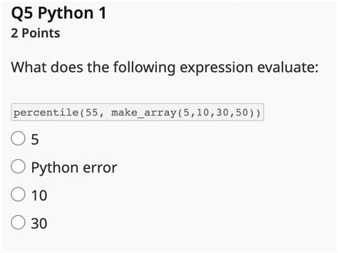 Solved What Does The Following Expression Evaluate To