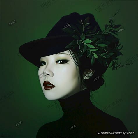 Ai创作图写实人物插画 绿皮插画 创意人像作品 数字肖像插画 板绘人像 绿宝石李插画 创意人物画 人物装饰画原创 鼠绘模特 时装画作业 插画人像 美女创意插画 写实人物绘画 高级感女插画 意境
