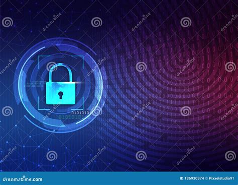 Network Protection Cyber Security Concept Bio Metric System Data