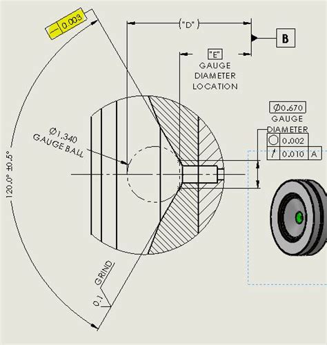 Flatness Of A Conical Surface Drafting Standards Gdandt And Tolerance