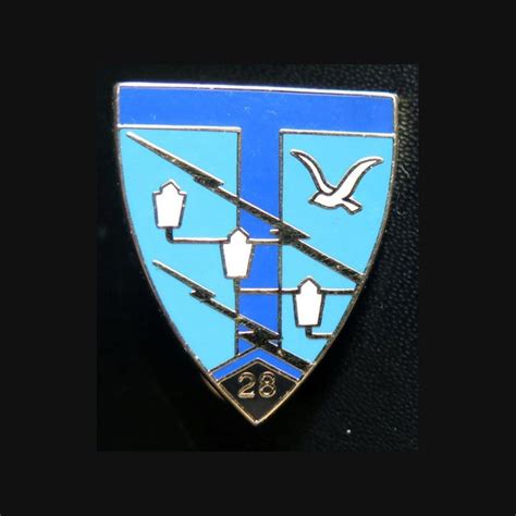 28 RT insigne du 28 régiment de transmissions Pichard H 208