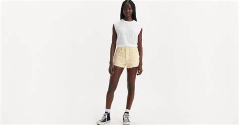 501® Original High Rise Jean Shorts Yellow Levis® Al