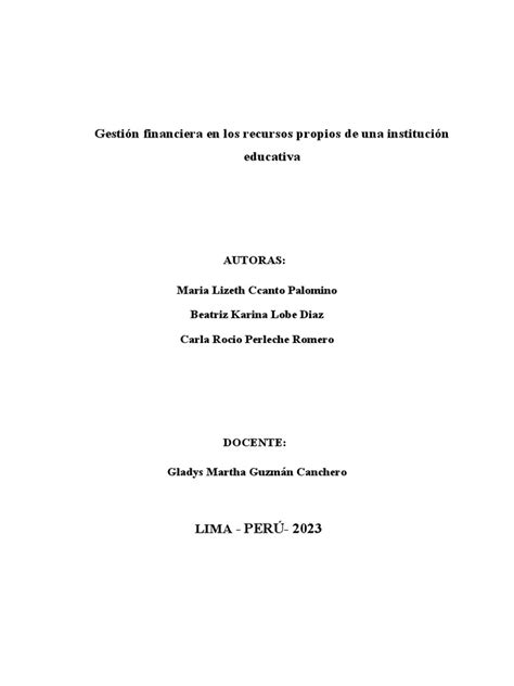 Recursos Financieros Sesion3 Pdf Business Liderazgo