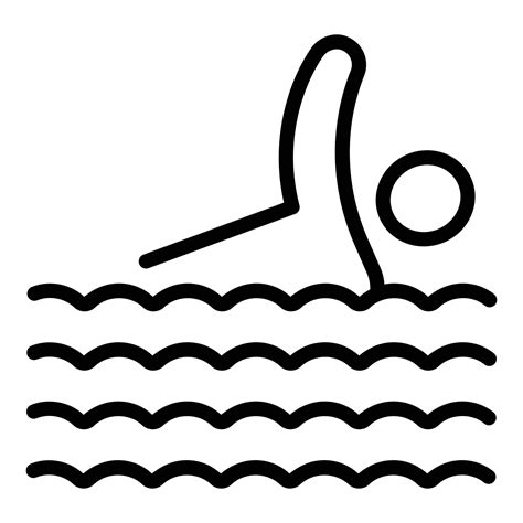 Swim Skills Icon Outline Vector Sport Swimmer 15091959 Vector Art At Vecteezy