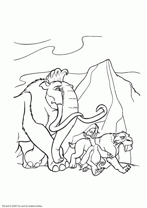 Free Coloring Ice Age Coloring Home