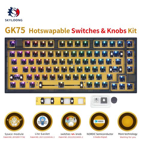 SKYLOONG GK75 Hot-Swappable Switch&Knob ABS Kit – Skyloong Europe