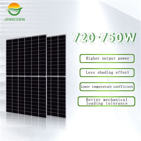 Jingsun High Efficiency 720 750W N Type Solar Panel Half Cut In Stock