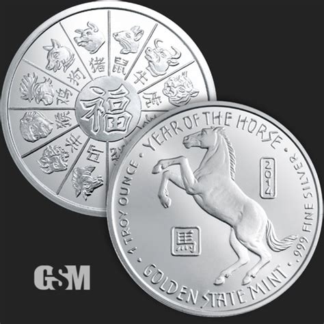 Year Of The Horse 1 Oz Silver Round 1 Oz Silver Coin